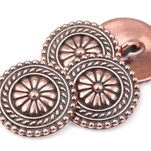 Antique Copper Buttons - 18mm Tierracast BALI BUTTON Findings for ...