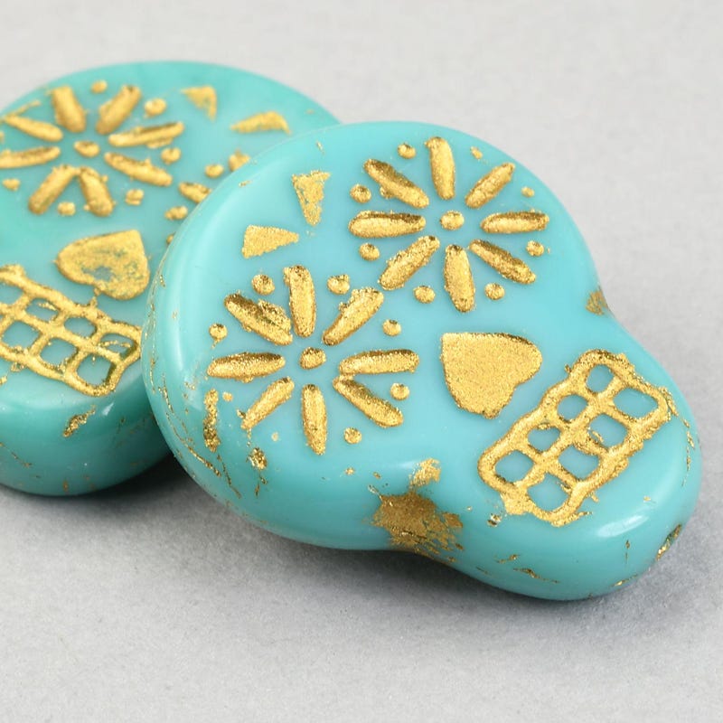 Turquoise Skull Pendants - Etsy