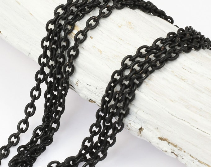 36 Gunmetal Chain Fine Cable Chain Skinny Thin Delicate Gun Metal Chain ...