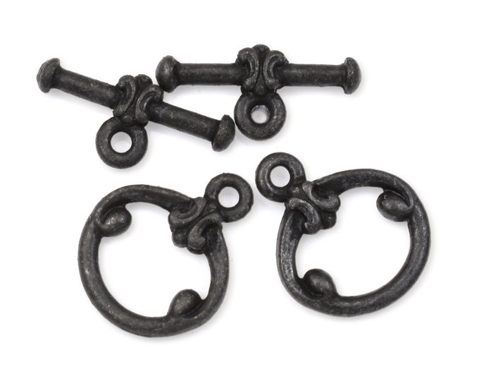 Matte Black Metal Toggle Tierracast Classic Toggle Clasp Sets Black ...