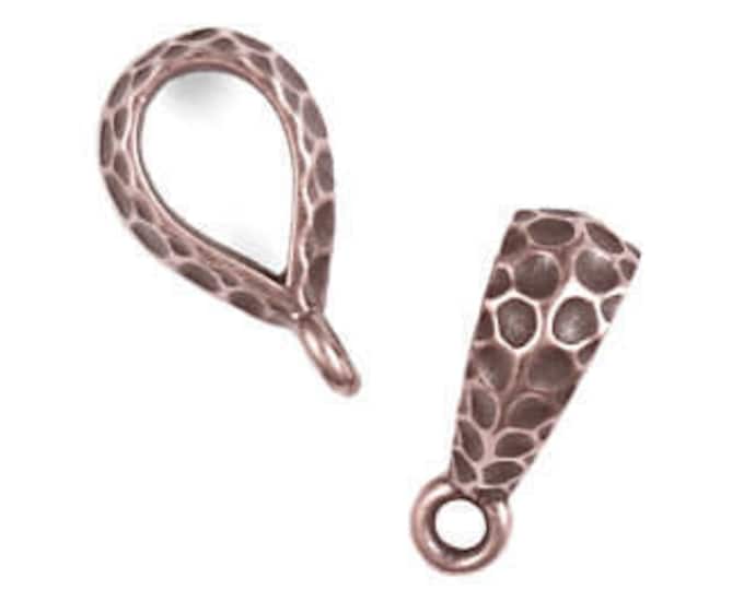 Big Copper Bails Large Hole Kumihimo Bails Antique Copper | Etsy