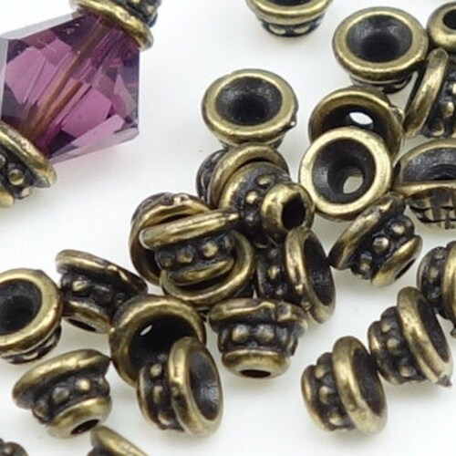 Brass Bead Caps 5mm LEAF Antique Brass Beadcaps Tierracast - Etsy