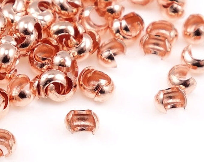 72 Copper Crimp Cover - 3.5mm Diameter Crimp Covers for 2mm or Shorter ...