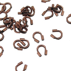 144 Antique Copper Wire Guardians - Copper Wire Protectors - Dark ...