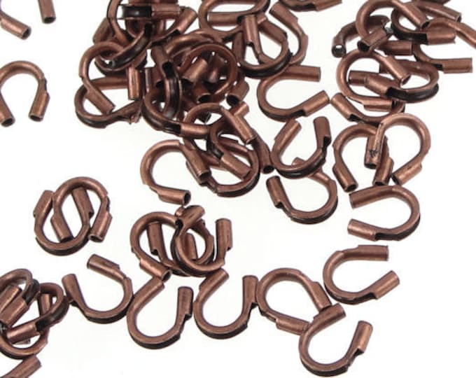 Copper Wire Guards 72 Large Antique Copper Wire Protectors Aged Solid ...