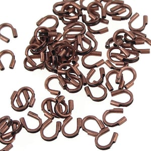 Copper Wire Guards 72 Small Antique Copper Wire Protectors Aged Solid ...