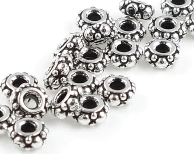Silver Bali Beads Silver Beads Small Turkish Spacer Beads Antique ...