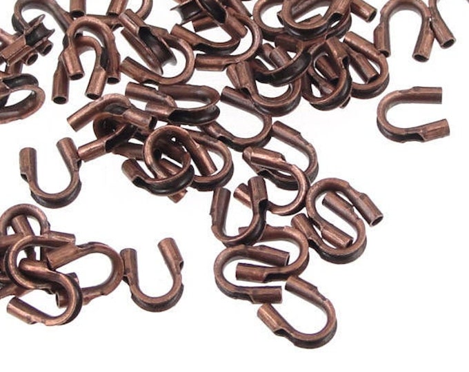 Copper Wire Guards 72 Large Antique Copper Wire Protectors Aged Solid ...
