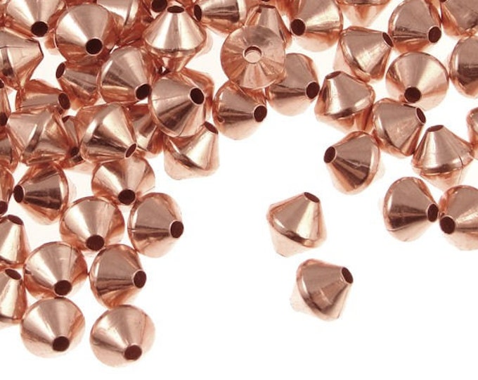 Copper Beads 144 Solid Copper 5mm Bicone Beads Bright Copper - Etsy