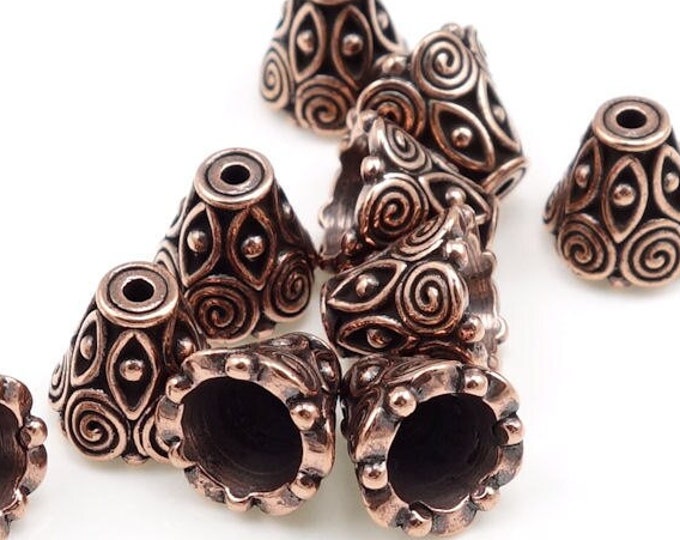 Copper Bead Caps 5mm Antique Copper Beadcaps Tierracast Pewter 5mm ...