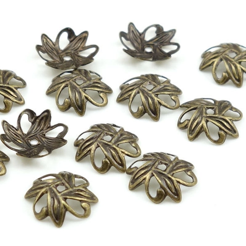 Bronze Bead Caps - Etsy