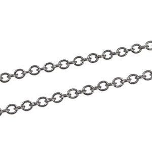 36 Inches of Gunmetal Chain - 2mm Round Cable Chain - Gun Metal Chain ...