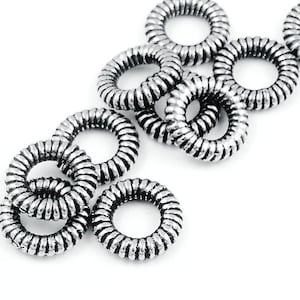 10mm Twisted Rope Rings Coiled Rings Antique Silver Rope - Etsy