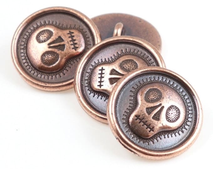 Antique Copper Leaf Button Findings Tierracast Leather Jewelry Supplies ...