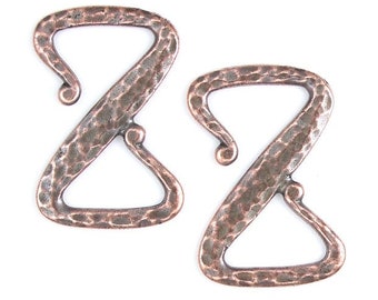 Z Hooks Distressed Metal Hook Clasp Black Oxide Gunmetal Gun - Etsy