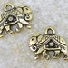 Gold Elephant Charms - Tierracast GITA DROP - 14mm X 12mm Antique Gold ...