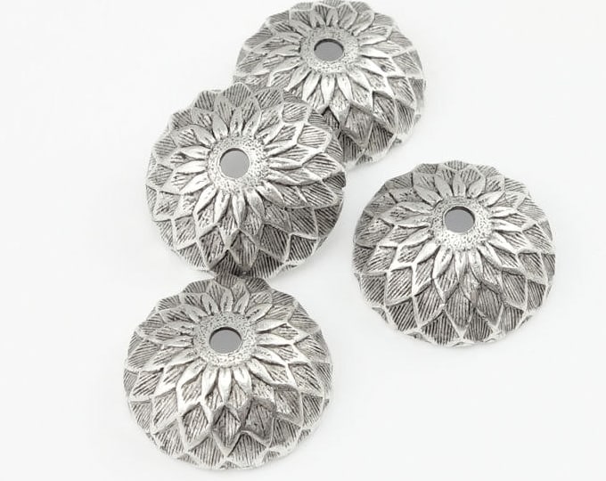 Silver Acorn Bead Caps Antique Silver Beadcaps for Fall Jewelry Making ...