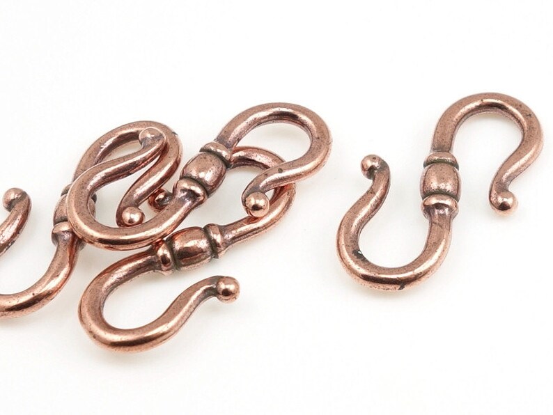 Copper Clasp Findings Antique Copper Hook Clasps Closure Etsy