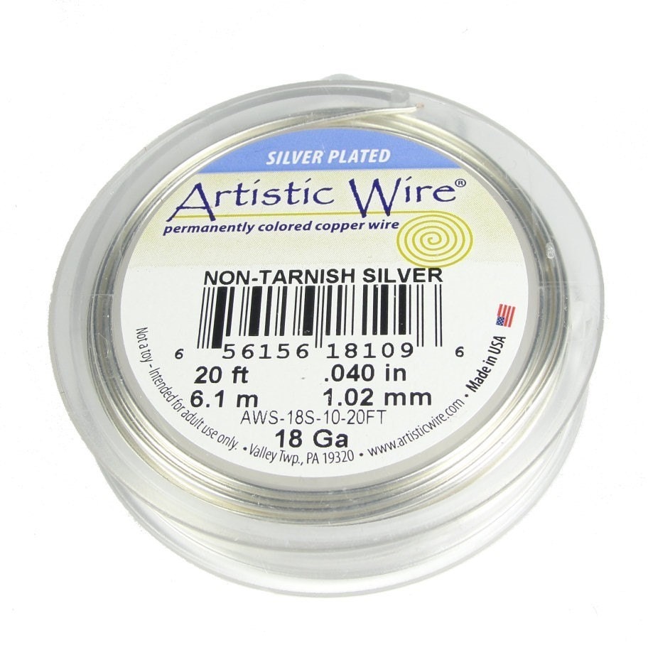Plated Silver Wire 18 Gauge 20 Ft Spool ARTISTIC WIRE by | Etsy