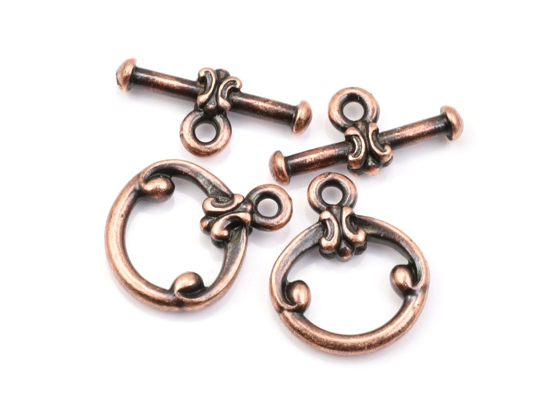 Tierracast Classic Toggle Clasp Set - Antique Copper Toggle Findings ...