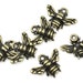 Antique Brass Charms Tierracast Honeybee Charms Bronze Honey Bee Charms ...