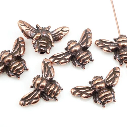 Antique Copper Beads Tierracast Honeybee Beads 16mm X 10mm - Etsy