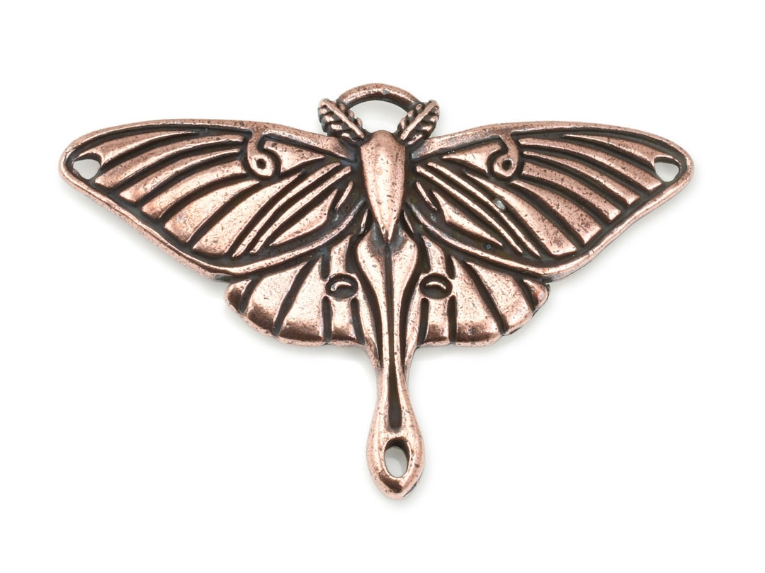Antique Copper Pendant - Tierracast Copper Luna Moth Pendant for ...