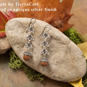 Antique Silver Small Oak Leaf Links Double Leaf Connector Findings for ...