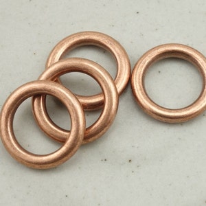 4 Pieces Antique Copper Ring Seamless Ring Findings Copper Findings for ...