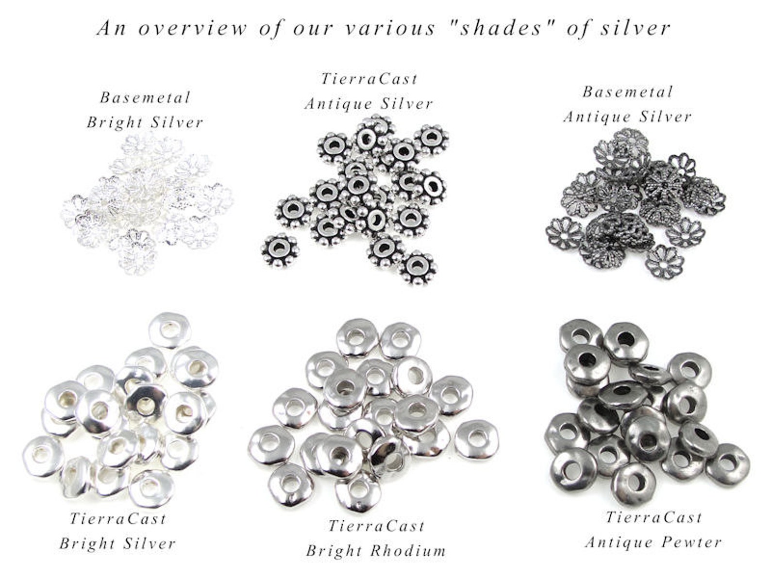 144 Bright Silver Bead Caps 7mm Filigree Flat Shallow Caps - Etsy