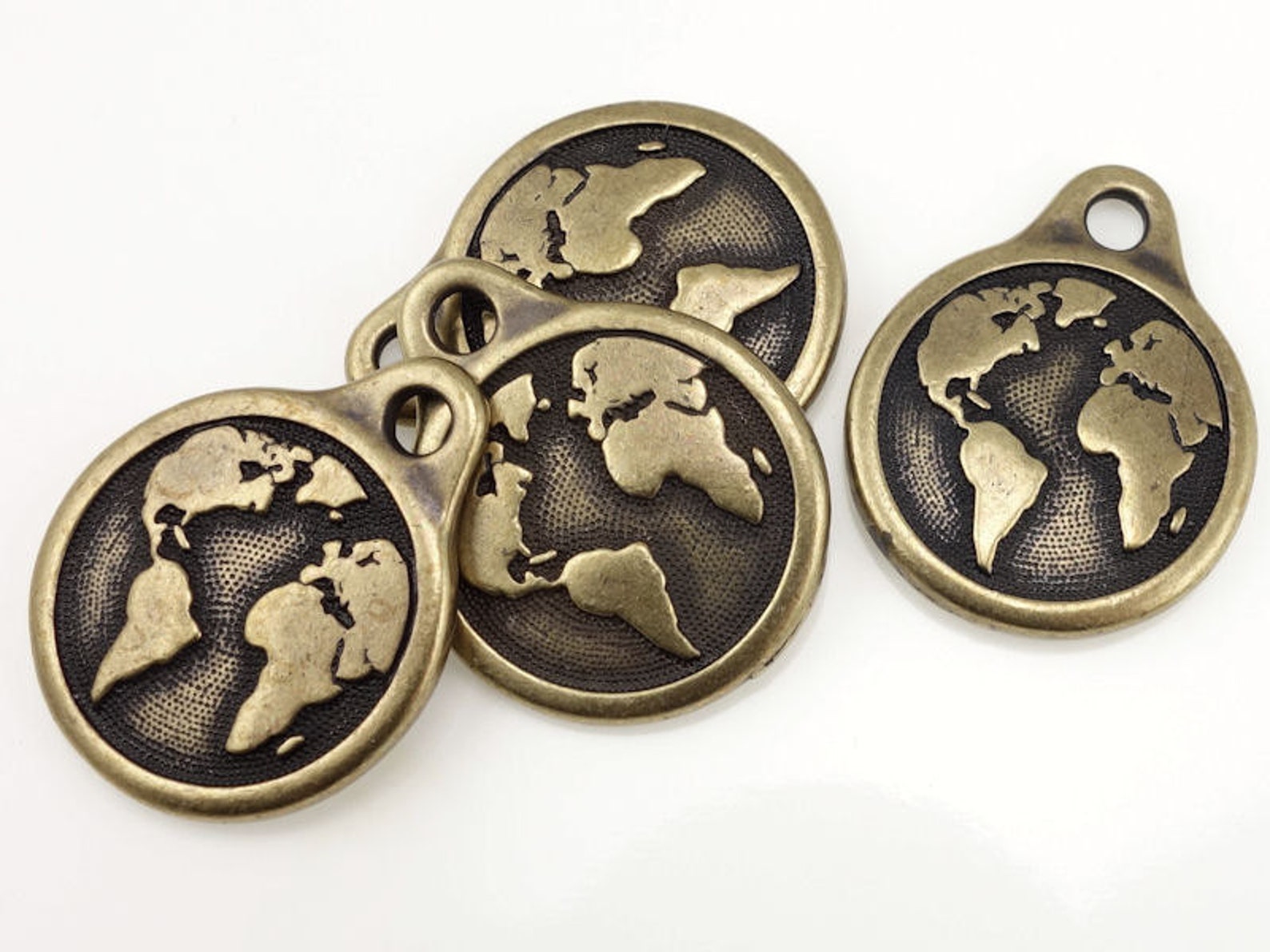 Earth Charms Brass Charms Tierra Cast Antique Brass Oxide Bronze Charms ...