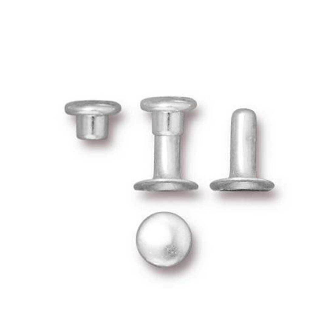 6mm Bright Silver Compression Rivets - Tube Diameter 3.2mm - Tierracast ...