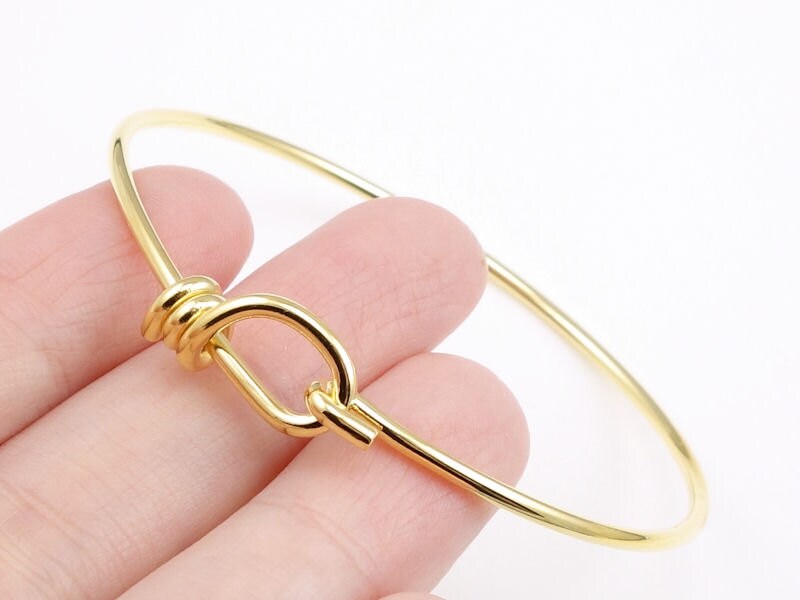 Adjustable Charm Bracelet Bright Gold Bracelet Blank | Etsy