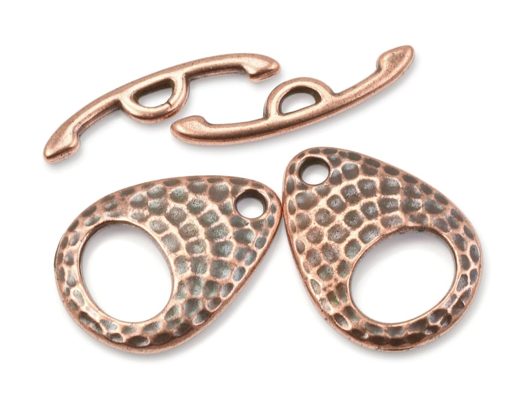Copper Toggle Clasp Findings - Antique Copper Findings - Tierracast ...