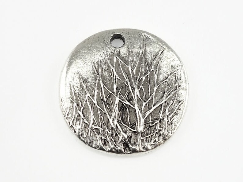 Winter Tree Charm Silver Charm Antique Silver Pendant by Nunn Design ...