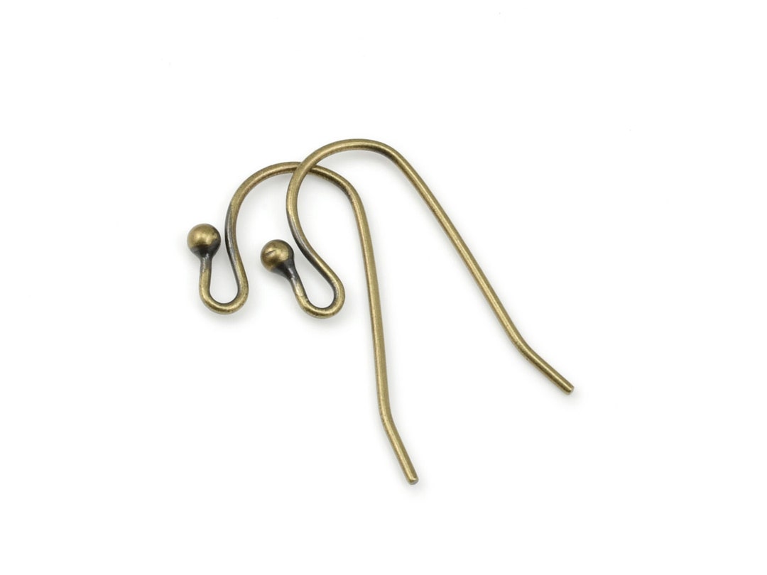 144 Pieces Small Antique Brass Earring Wires - 27mm Earring Hook With ...