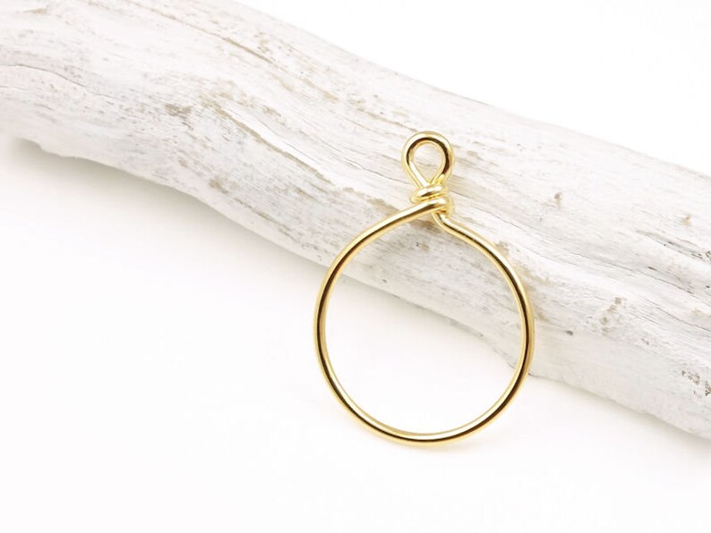 20mm Gold Plated 17 Gauge Wire Hoop by Tierracast Easily | Etsy