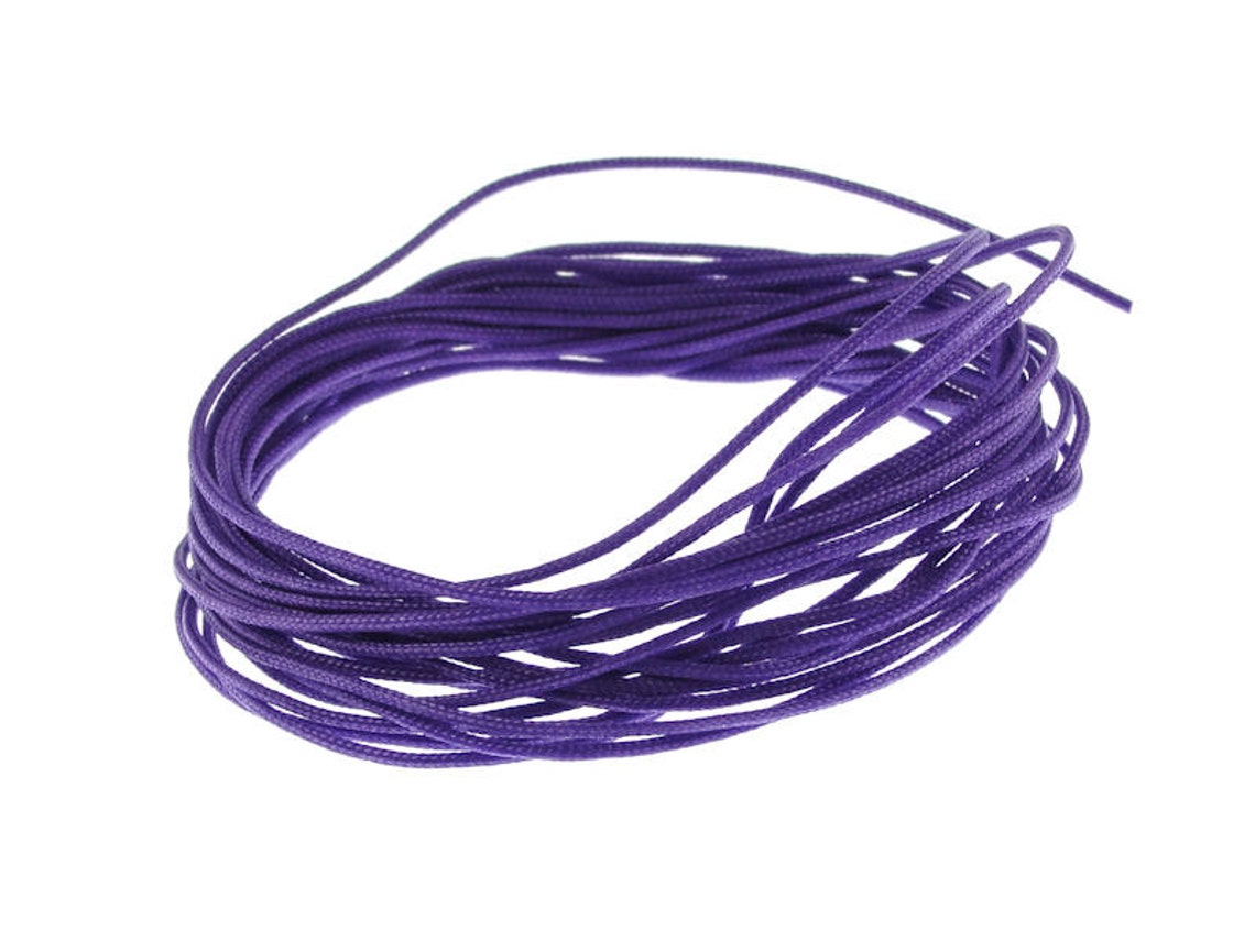 PURPLE Chinese Knotting Cord - 0.8mm Fine Cord - 49 Feet / 15 Meters ...
