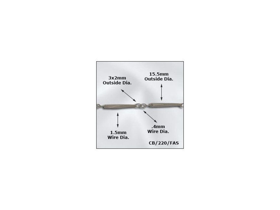 Antique Silver Chain 18 Inches Loose Chain Bar and Ring | Etsy