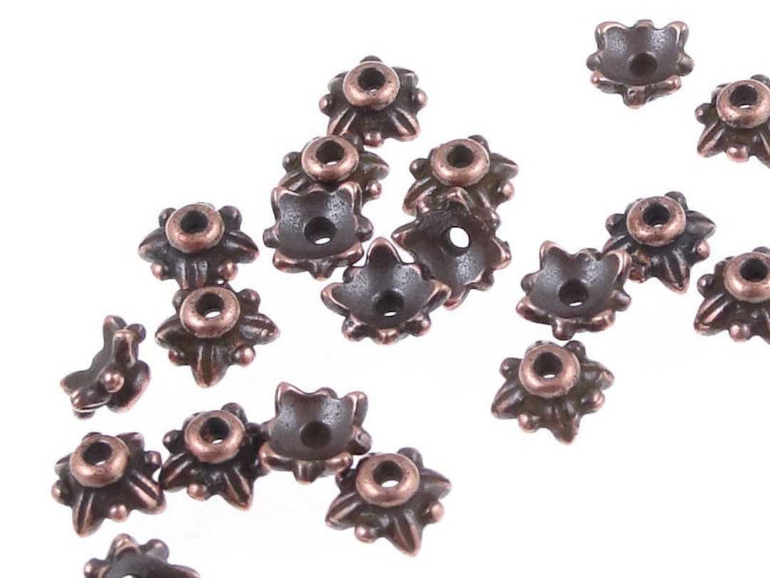 Copper Bead Caps Copper Tierracast 5mm Leaf Antique Copper Beadcaps ...