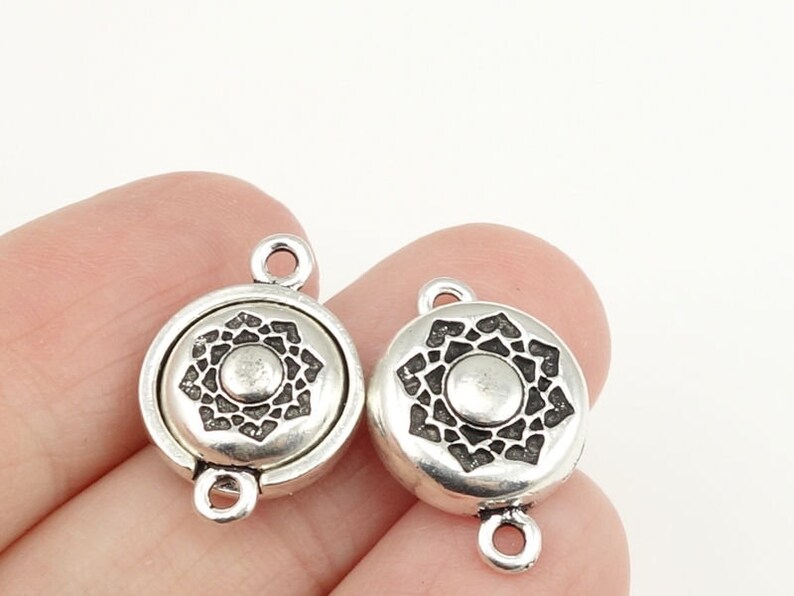 Antique Silver Magnetic Clasp TierraCast LOTUS Magnetic Clasp | Etsy