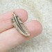 Tierracast Large Feather Charms - Antique Gold Feather Pendants ...
