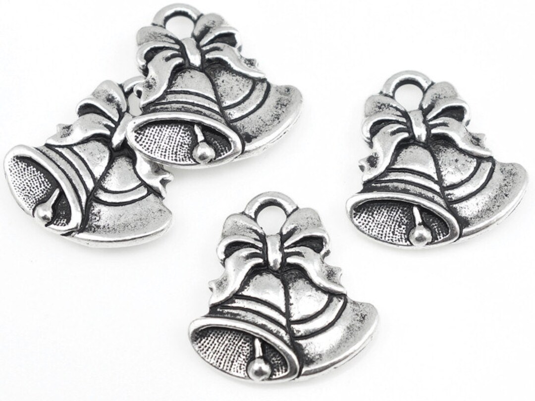 Silver Bell Charms - Antique Silver Charms Christmas Charms ...