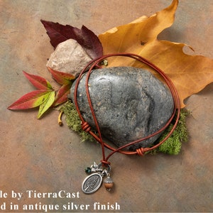 Antique Silver Small Oak Leaf Links - Double Leaf Connector Findings ...