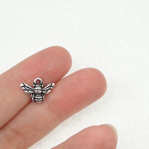 Silver Charms - Tierracast Honeybee Charms - Antique Silver Honey Bee ...