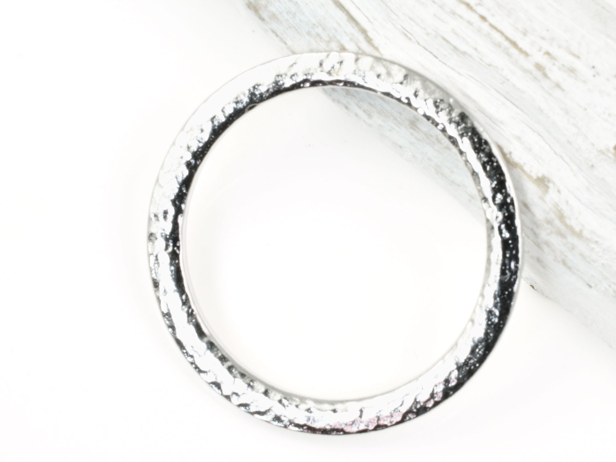 1.25 Extra Large Hammertone Textured Metal Ring | Etsy