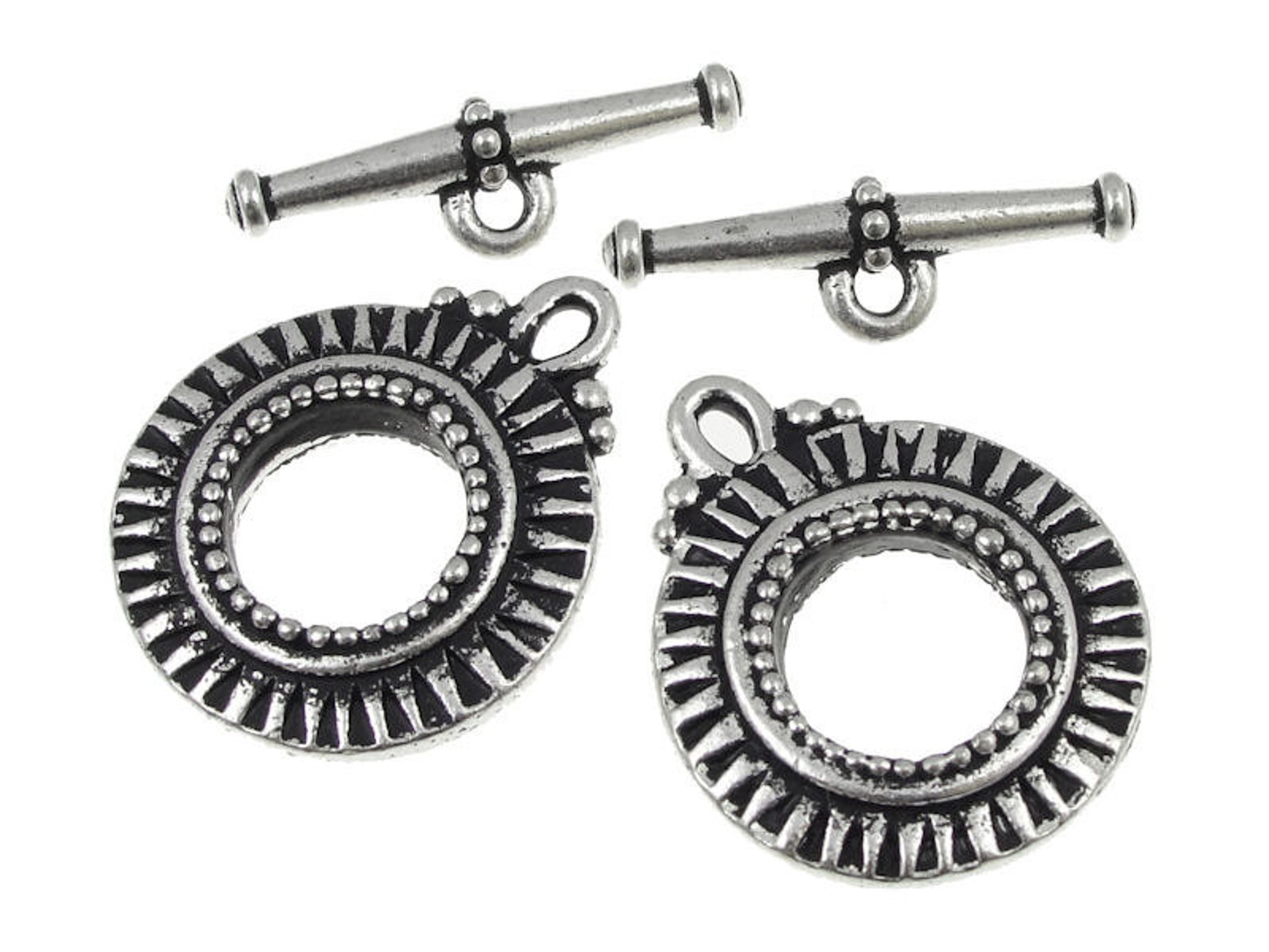 Silver Toggles Large Toggles Antique Silver Toggle Clasp - Etsy