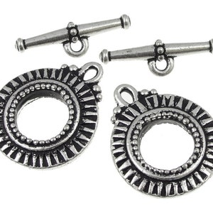 Silver Toggles Large Toggles Antique Silver Toggle Clasp | Etsy