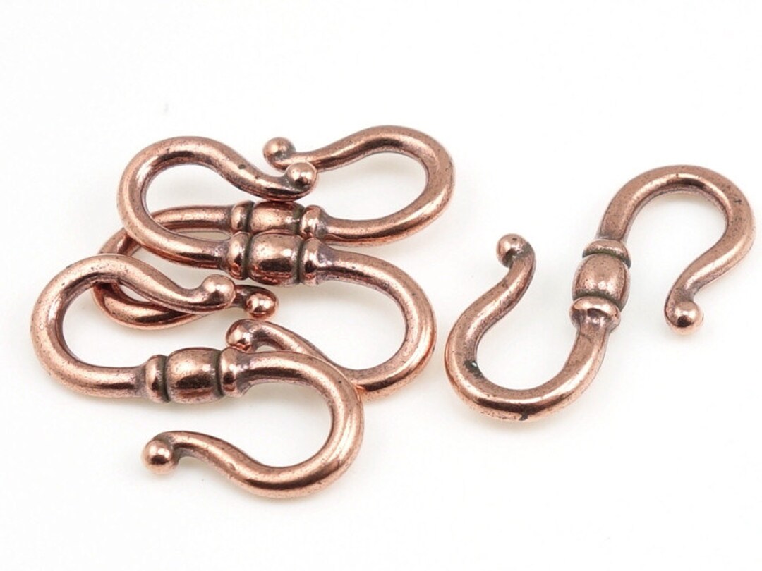 Copper Clasp Findings - Antique Copper S-hook Clasps Closure Tierracast ...