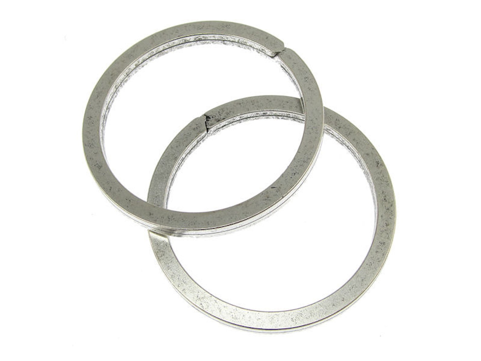 2 Silver Key Ring Large Antique Silver Split Ring Key Ring - Etsy